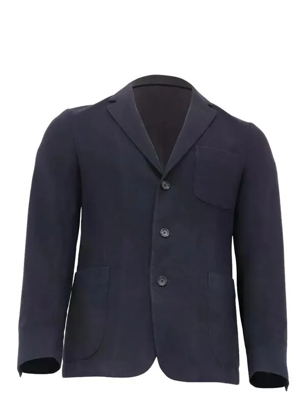 Ermenegildo Zegna Z Zegna Single-breasted Blazer With Pockets In Navy Wool - Blue