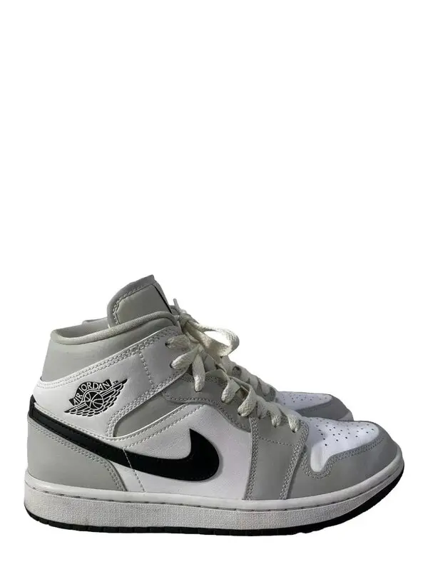 Nike Jordan 1 Mid Leather Trainers - Grey