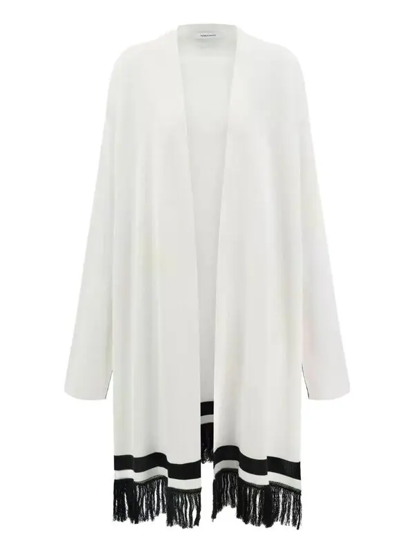 FERRAGAMO Fringe Detailed Cardigan - White