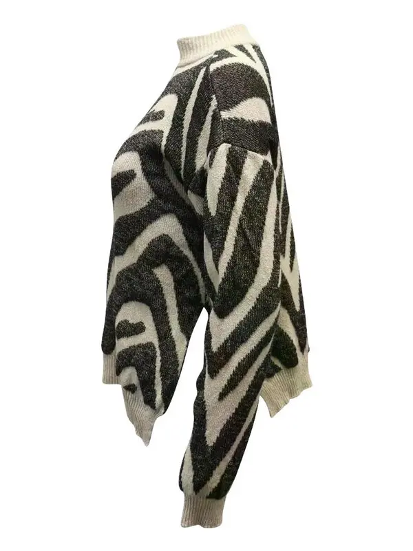 Nanushka Sosa Zebra-patterned Sweater - Neutrals