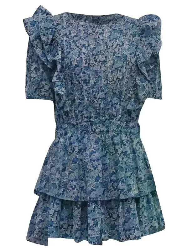 LoveShackFancy X Liberty London Natasha Floral-print Dress - Blue
