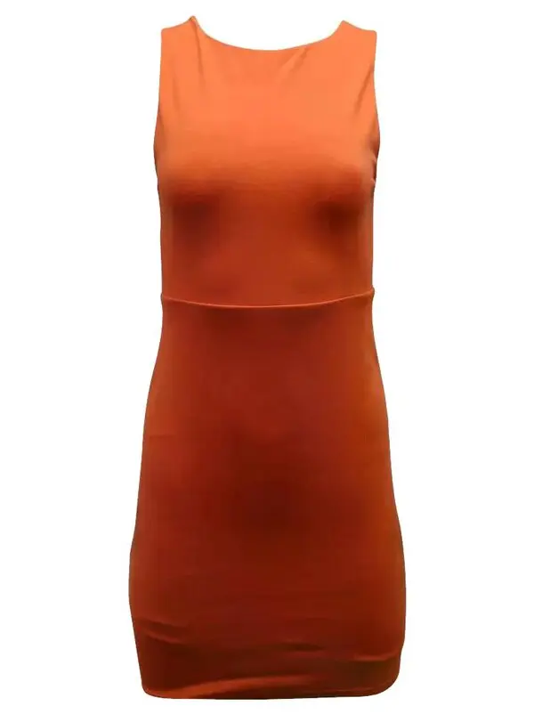 Alice + Olivia Cross Back Sleeveless Dress - Orange