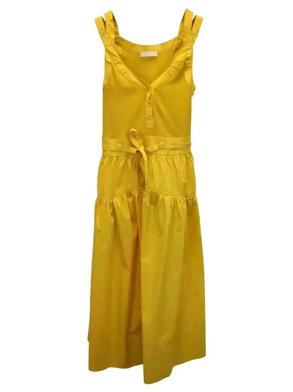 Ulla Johnson Lilith Belted Midi Dress - Yellow