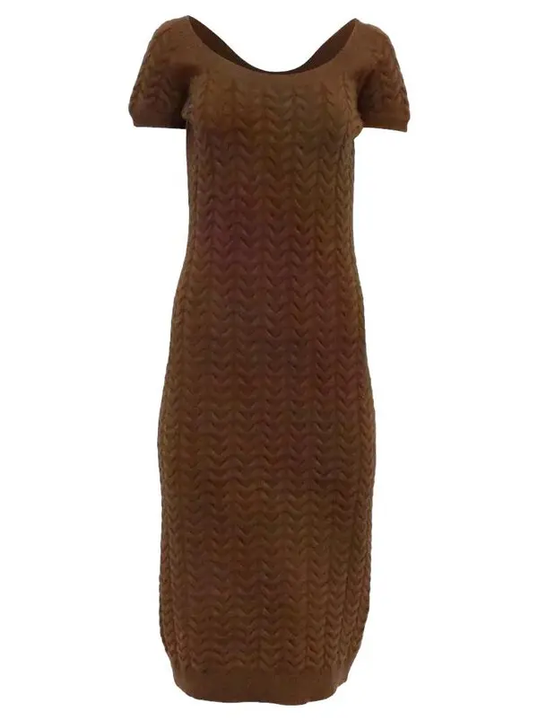 Max Mara Caramba Knitted Midi Dress - Brown