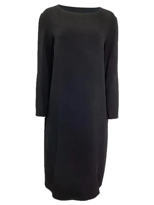 THE ROW Larina Long-sleeve Midi Dress - Black