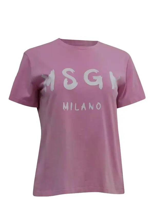 MSGM Logo-print T-shirt - Pink