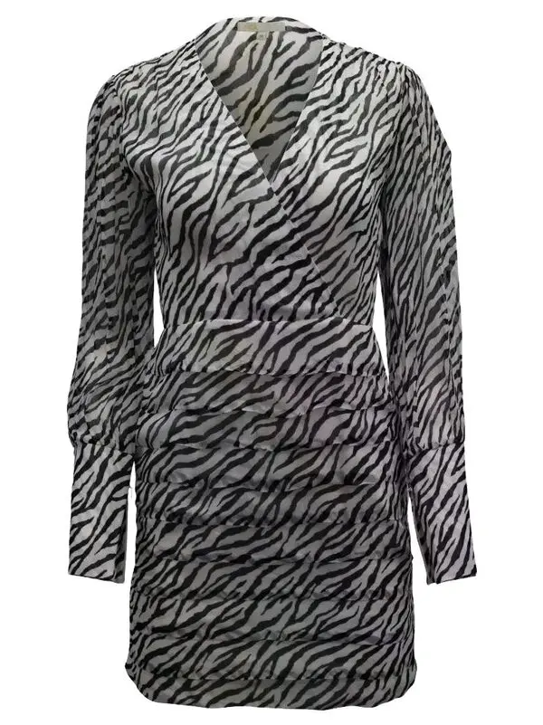 Maje Ribane Zebra-print Mini Dress - White