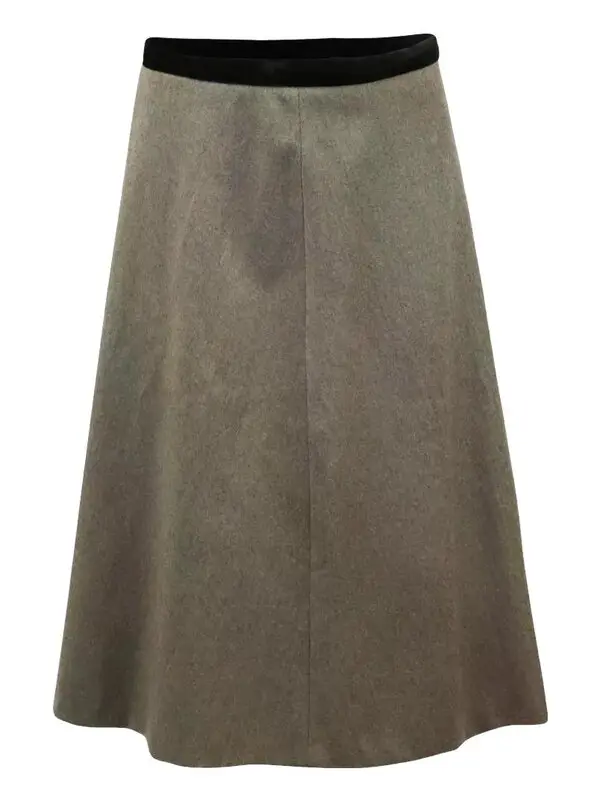 JOSEPH Virgin-wool A-line Midi Skirt - Grey