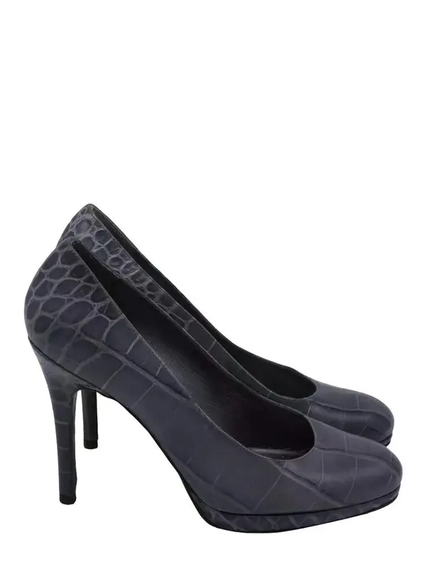 STUART WEITZMAN Embossed Round Pumps - Grey