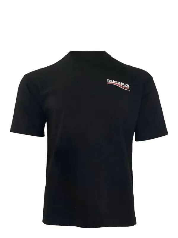 Balenciaga Logo Mock-neck T-shirt - Black