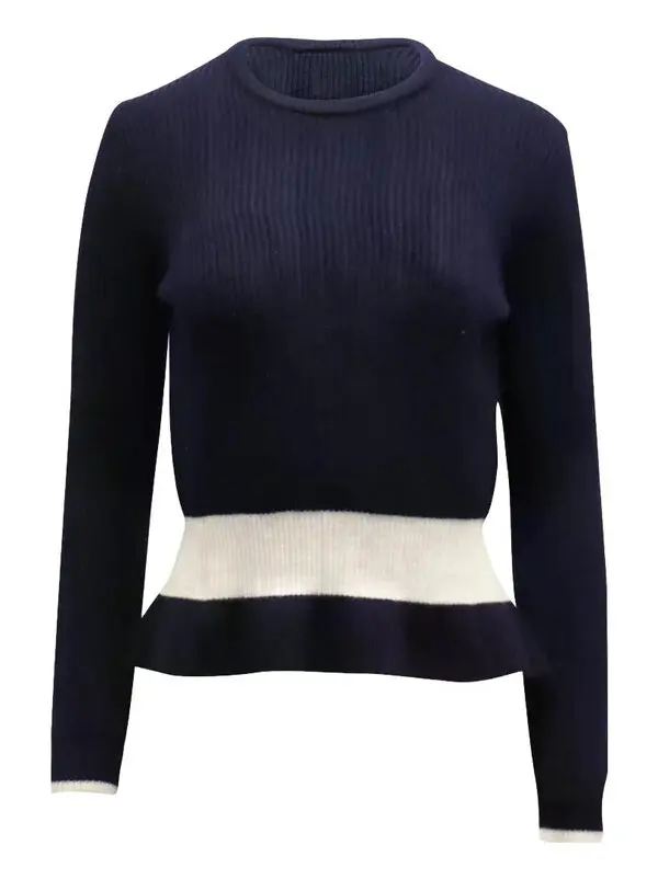 Ba&sh Knitted Peplum Sweater - Blue