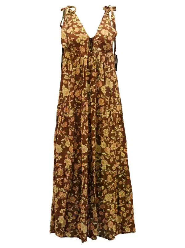 Faithfull The Brand Floral-print Midi Dress - Brown