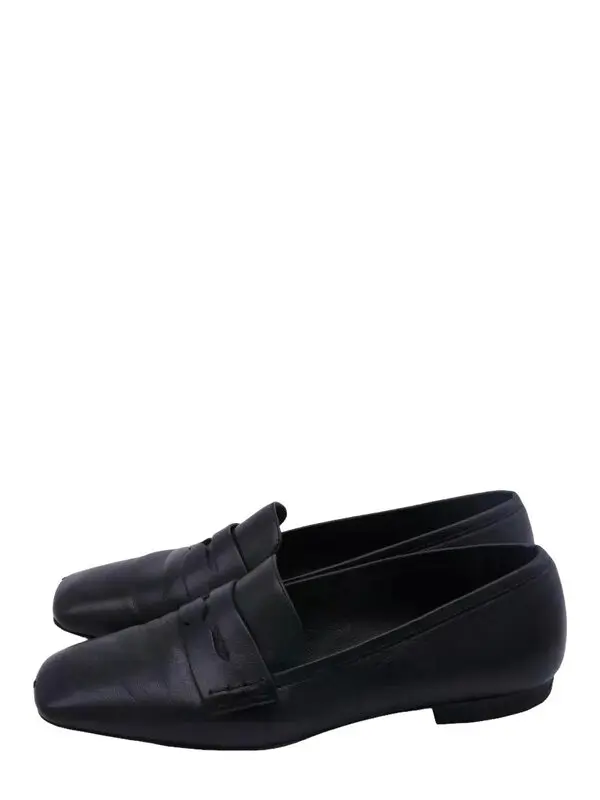 Khaite Square-toe Penny Loafers - Black