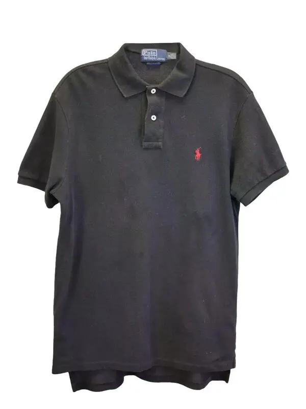 Polo Ralph Lauren Cotton Button Polo Shirt - Black
