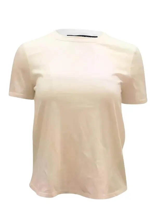Veronica Beard Lauren Crew-neck Cotton T-shirt - Neutrals