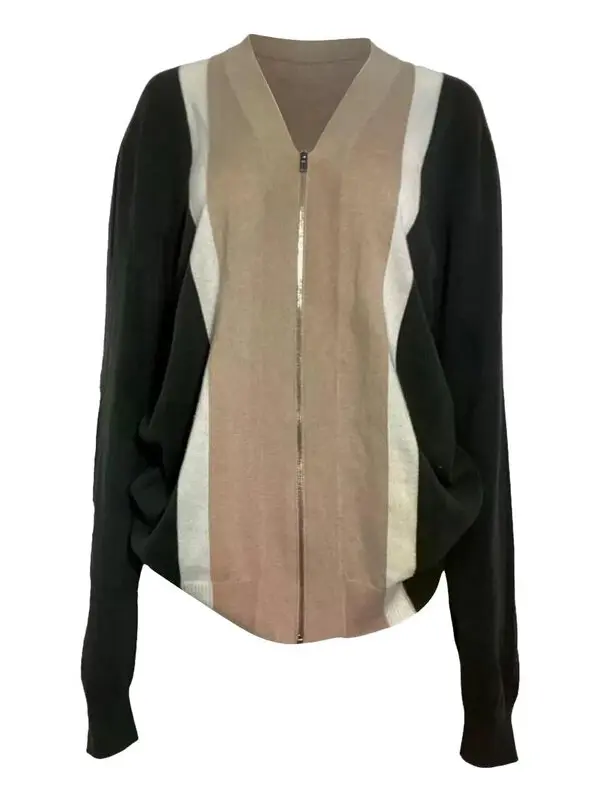 Hermès Zipped V-neck Cashmere Cardigan - Black