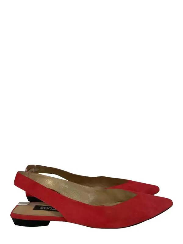 SERGIO ROSSI Milano Slingback Ballet Flats - Red
