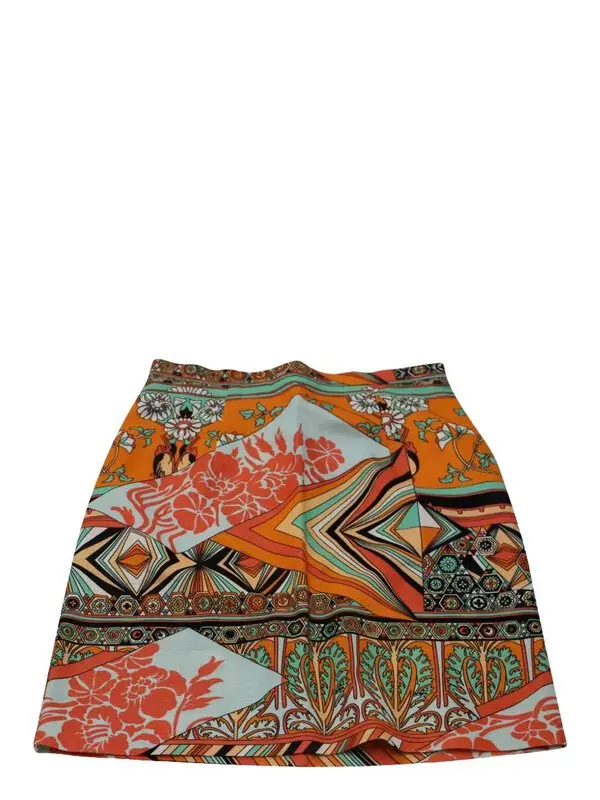 MSGM Floral-print Mini Skirt - Orange