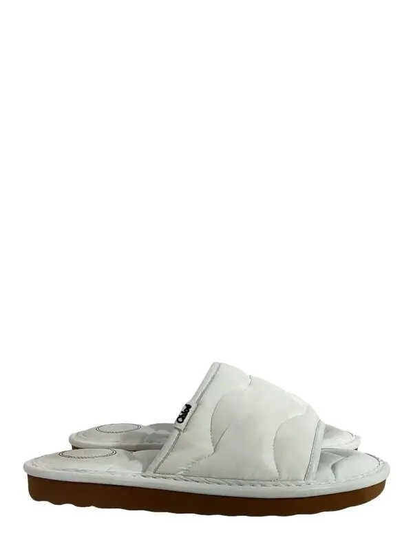 Chloé Maxie Quilted Slip-on Sandals - White