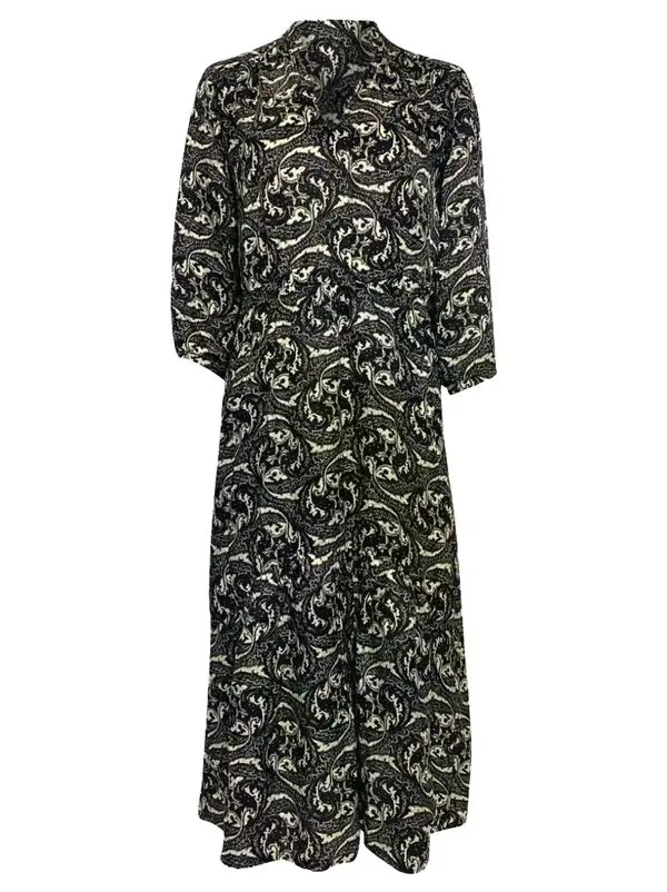 Ba&sh Printed Midi Dress - Black