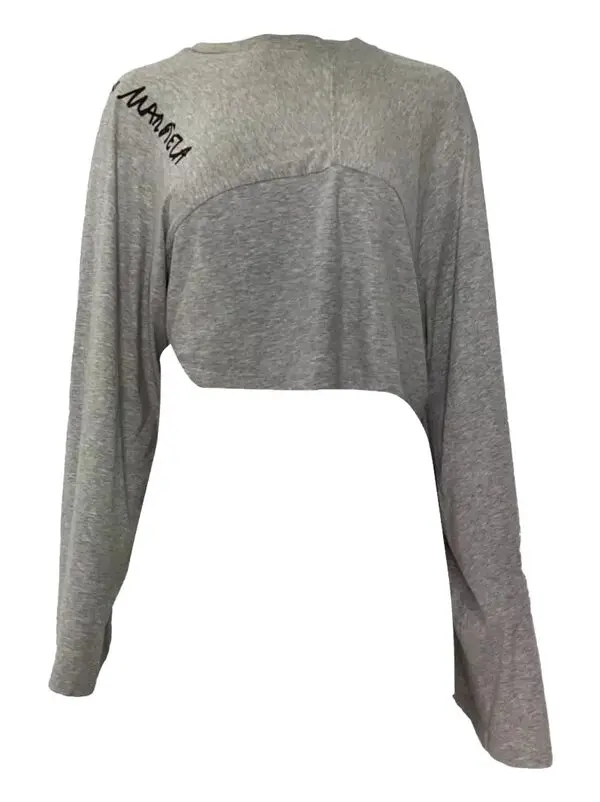 Maison Martin Margiela Logo Crop Top - Grey