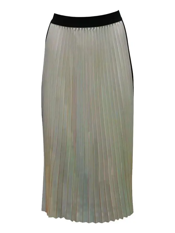 Maje Jimmi Pleated Midi Skirt - Neutrals