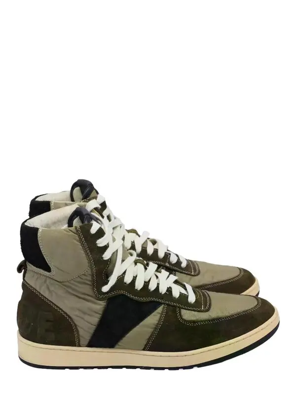 Rhude Rhecess Panelled High-top Sneakers - Green