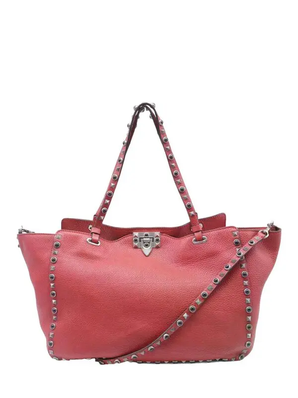 Valentino Garavani Rockstud Studded Tote Bag - Red