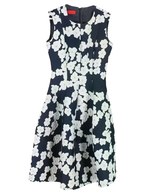 Carolina Herrera Floral Print Dress - Blue