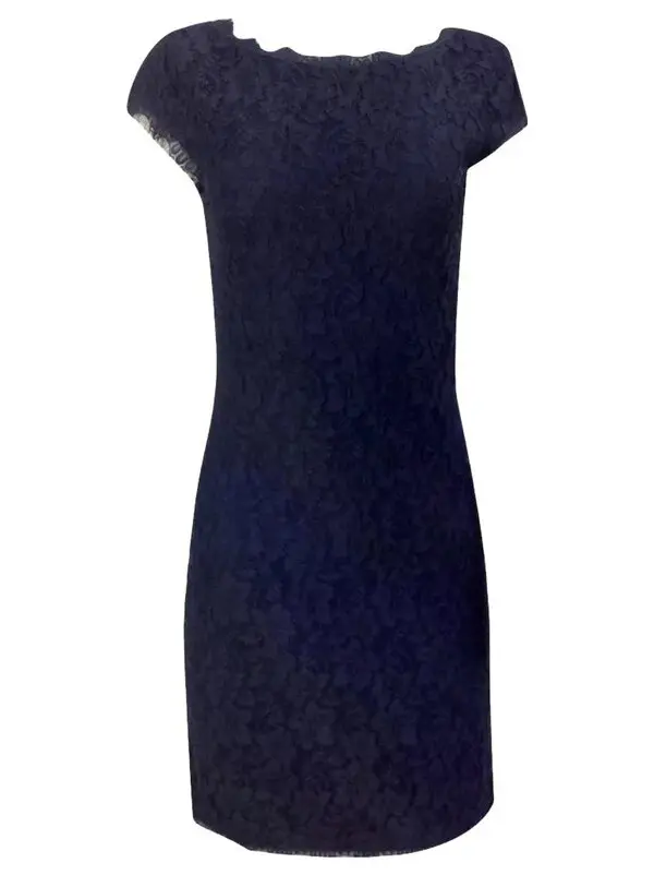 Diane Von Furstenberg Lace Zip Sheath Midi Dress - Blue