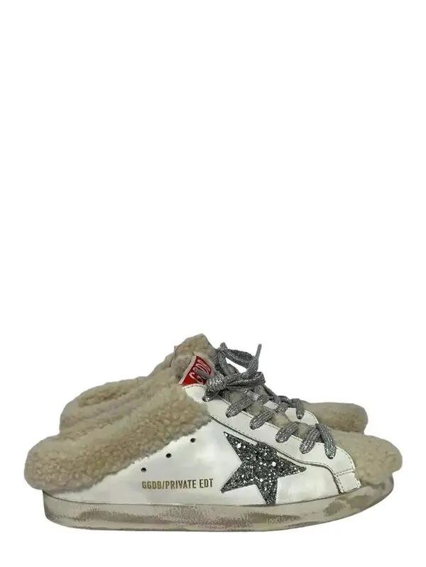 Golden Goose Star-embellishment Lace-up Mules - White