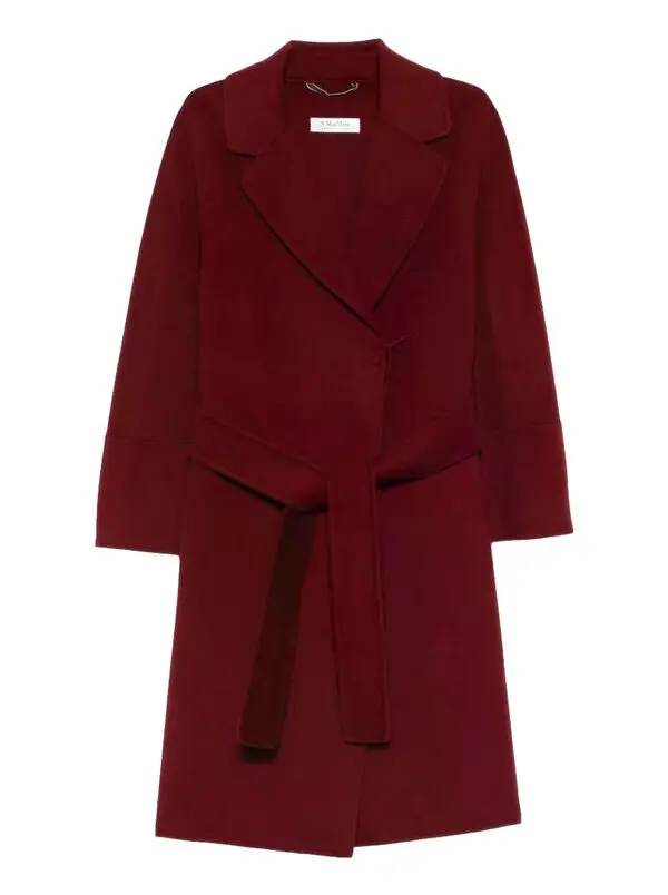Max Mara Arona Belted Coat - Red
