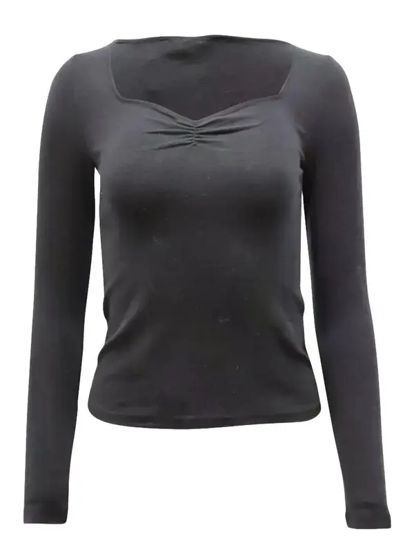 Vince Sweetheart Neckline Shirt - Black
