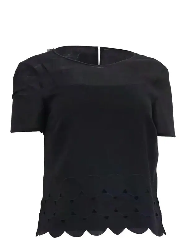 Akris Scalloped-trim T-shirt - Black