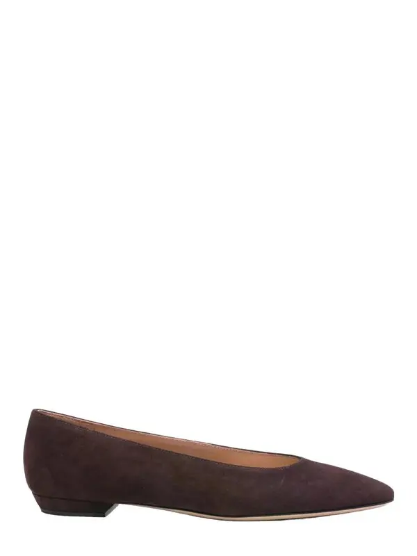 GIANVITO ROSSI Pointed-toe Ballet Flats - Brown