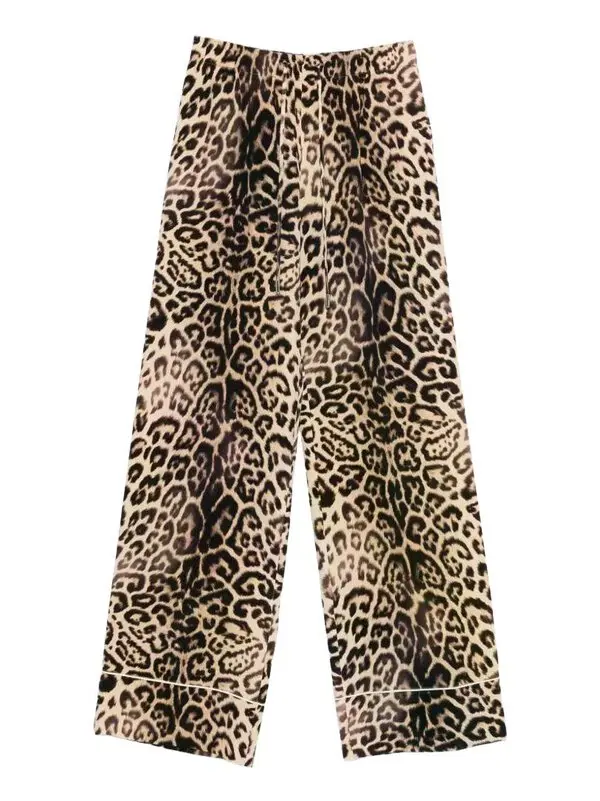 Ermanno Scervino Leopard Print Trousers - Brown