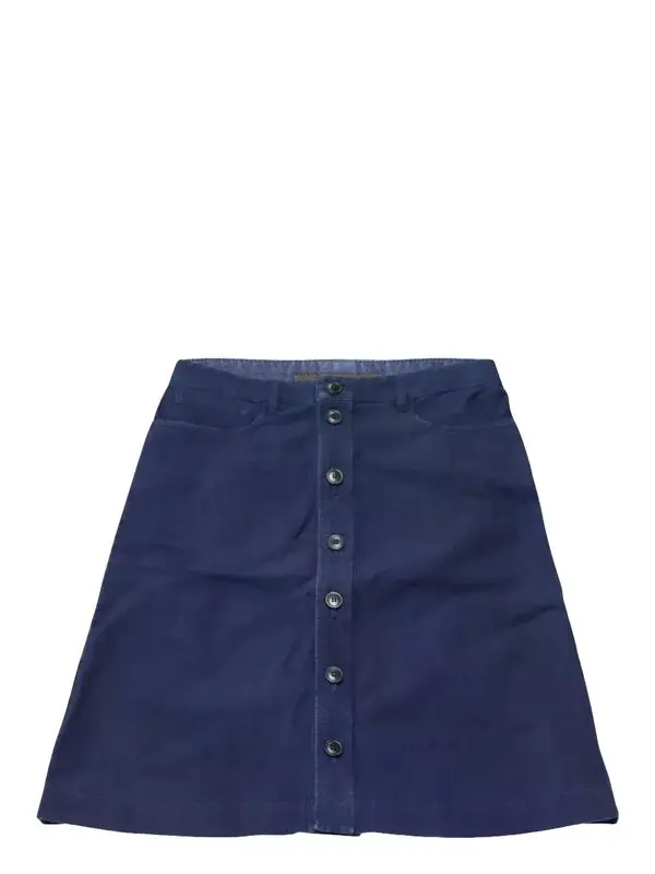 A.p.c. Button Denim Skirt - Blue