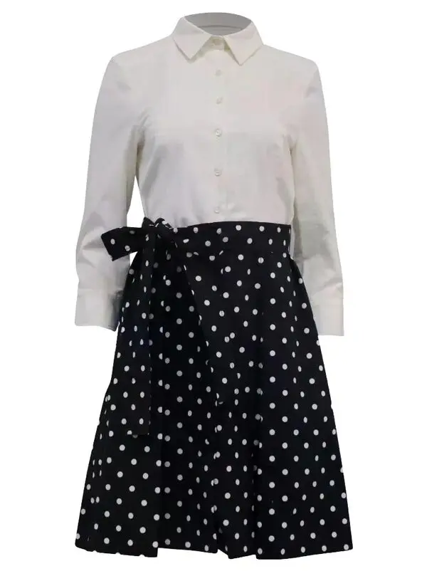 Carolina Herrera Polka-dot Pattern Midi Shirt Dress - White