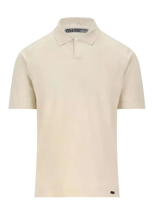 MASSIMO OSTI STUDIO Logo Polo Shirt - Neutrals