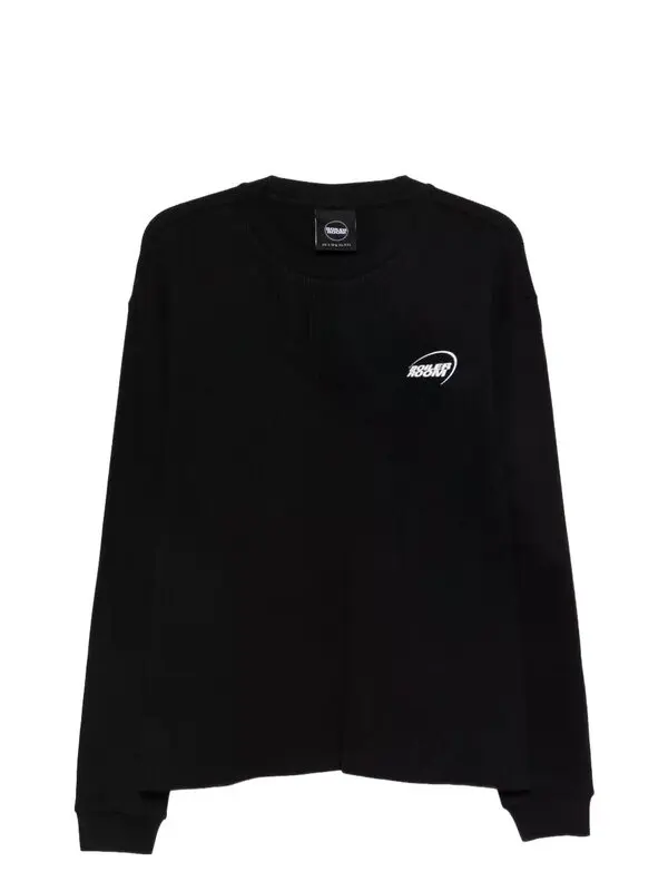 BOILER ROOM Ribbed Logo-print Sweatshirt - Black