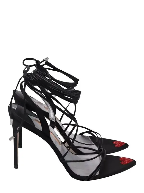 SOPHIA WEBSTER Amora Strappy Heart-detail Sandals - Black