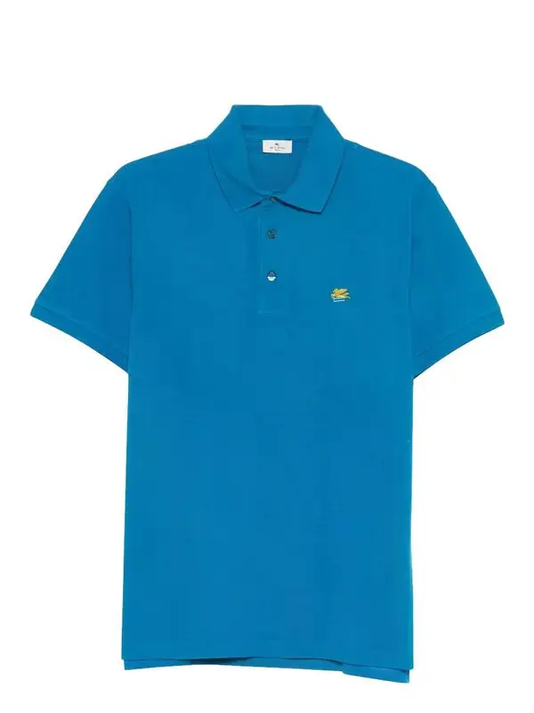 Etro Embroidered Polo Shirt - Blue