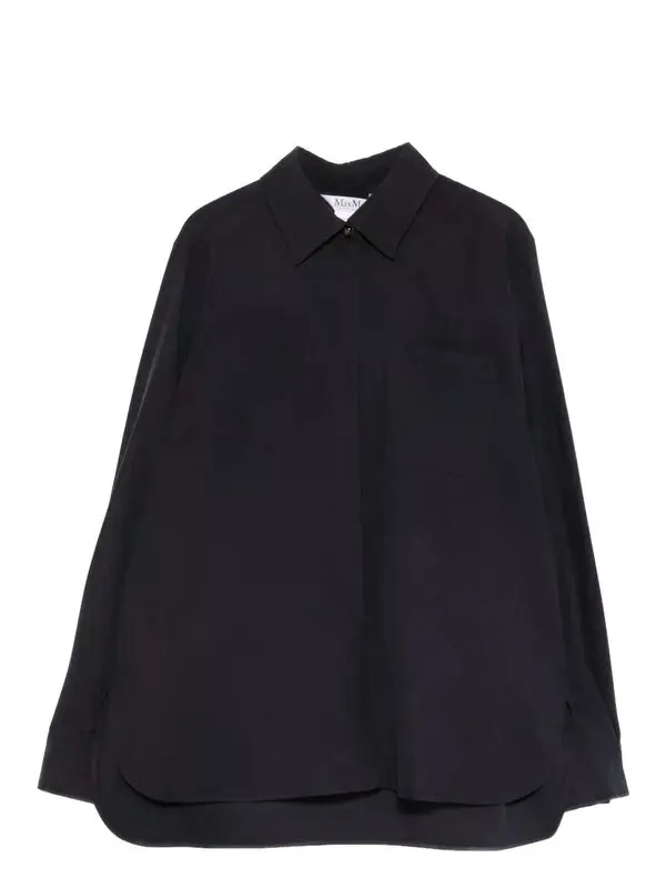 Max Mara Breast-pocket Long-sleeve Shirt - Blue