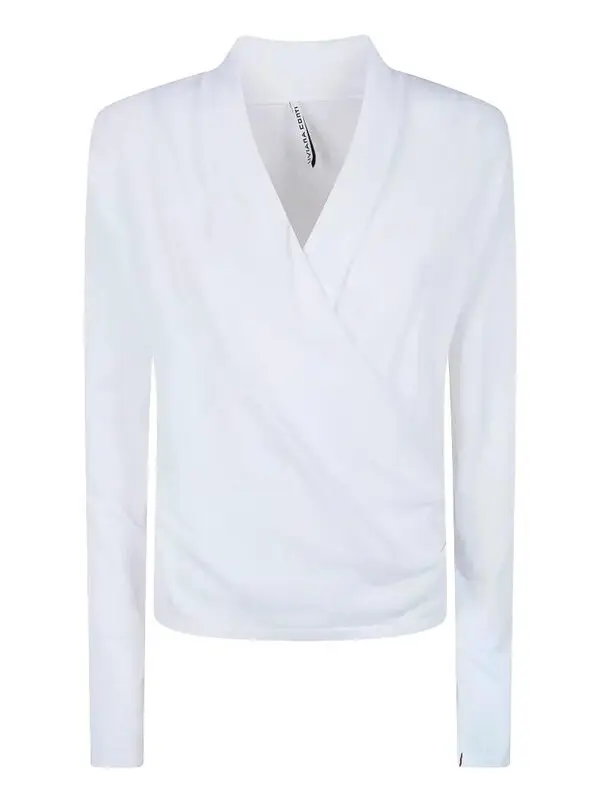 Liviana Conti V-neck Wrap Knitwear - White