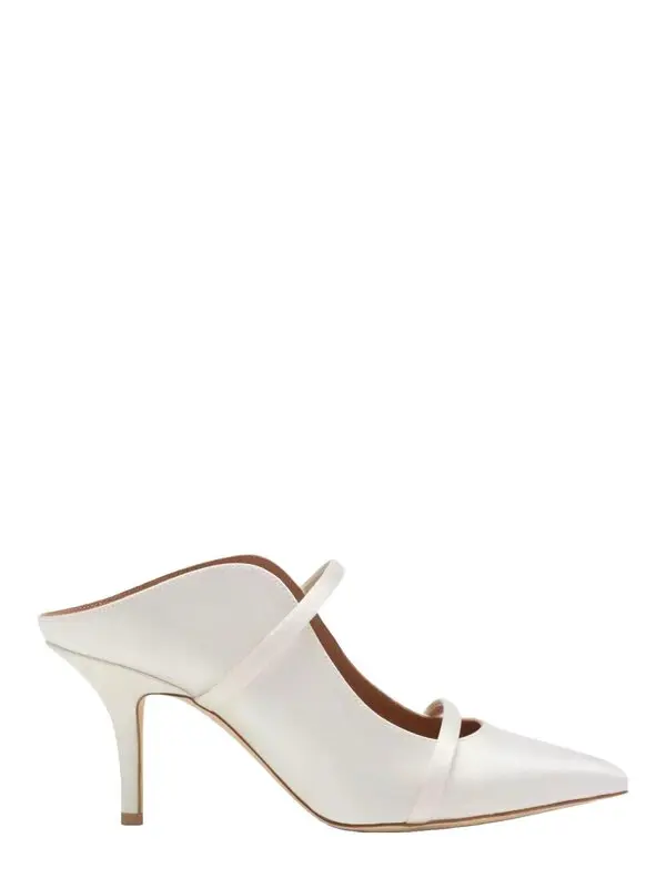 MALONE SOULIERS 70mm Maureen Mules - White