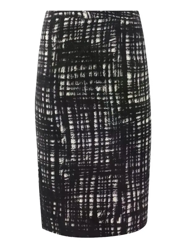 Michael Kors Vintage Tweed Midi Skirt - Black