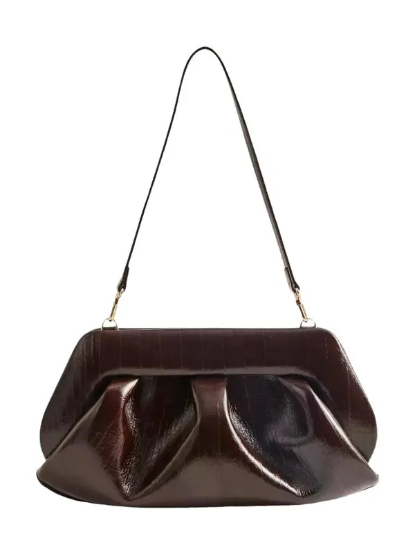 THEMOIRE Bios Gathered Shoulder Bag - Brown