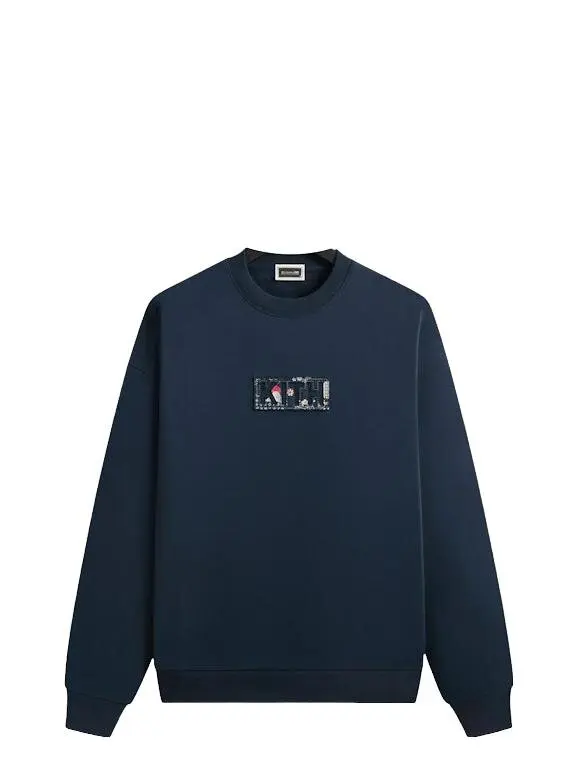 Kith X Columbia Patchwork Vintage Nelson Crewneck Sweatshirt - Nocturnal