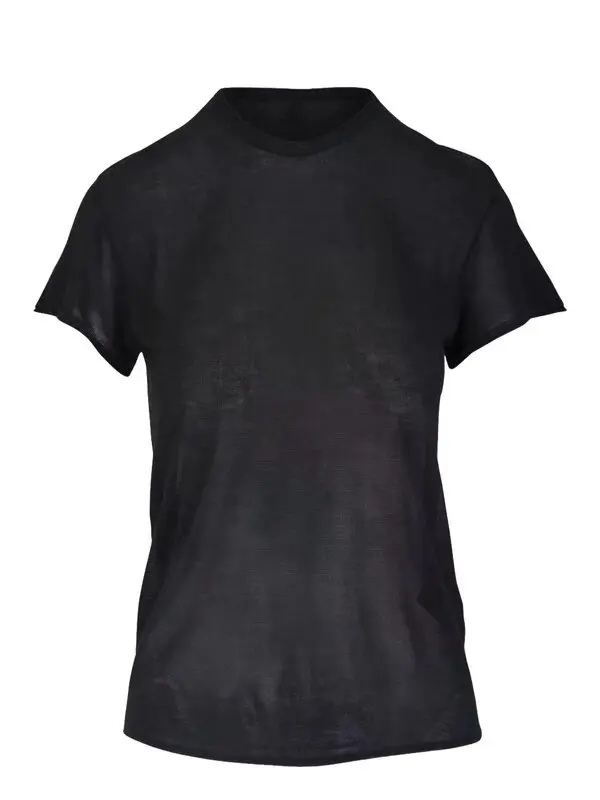 TOTEME Silk Short-sleeve T-shirt - Black