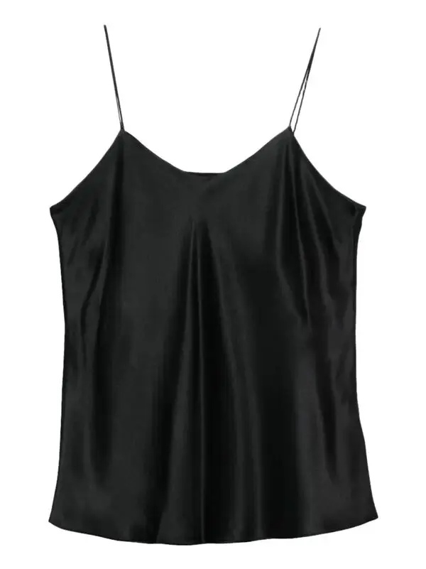 IVORY PARIS V-neck Tank Top - Black